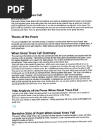 When Great Trees Fall | PDF | Poetry | Maya Angelou