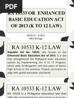 RA 10533: Enhancing Philippine Education | PDF | Curriculum | Learning