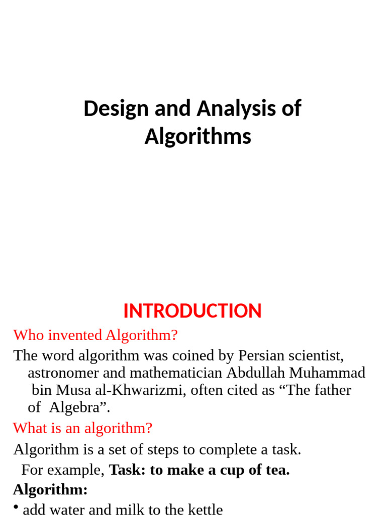Unit-1 ADA PPT (1) (1) Daa | PDF | Algorithms | Time Complexity