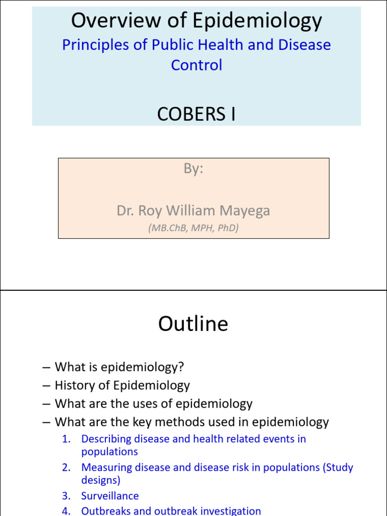 1-INTRODUCTION Principles of Epidemiology.Full slides | PDF | Epidemiology | Prevalence