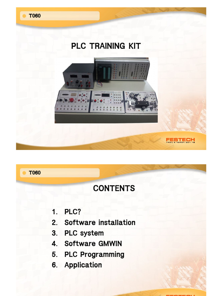 PLC GM T060 Training Kit(Eng) | PDF | Programmable Logic Controller | Switch