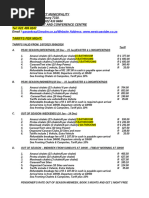 Berg River Resort Pricelist 2025 2026 | PDF