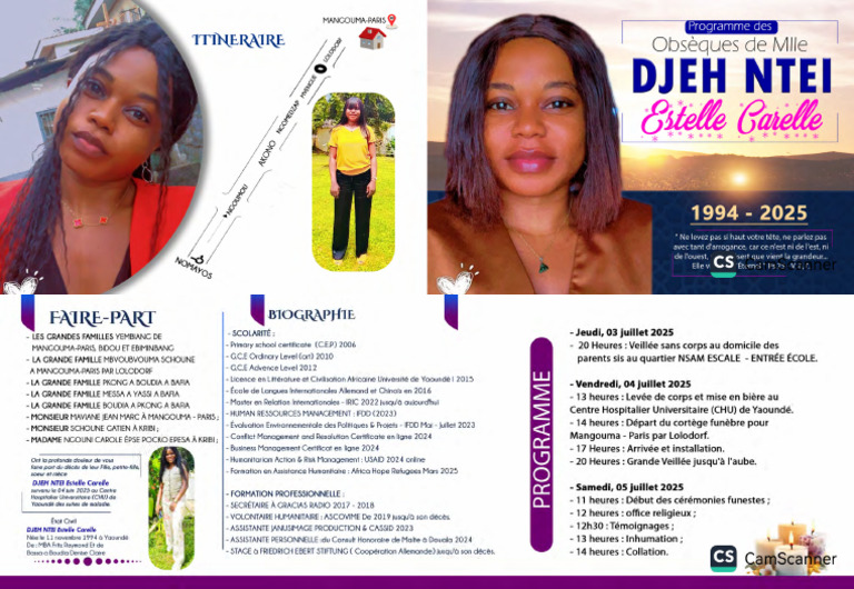 Obsèques de Mlle Djeh Estelle-1 | PDF