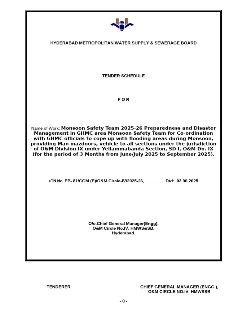 EP-81 Tender Document ERT 9 | PDF | Employment | Addendum