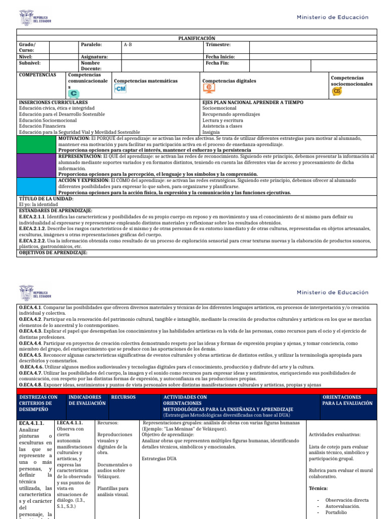 9no Eca 1er Trimestre | PDF | Evaluación | Aprendizaje