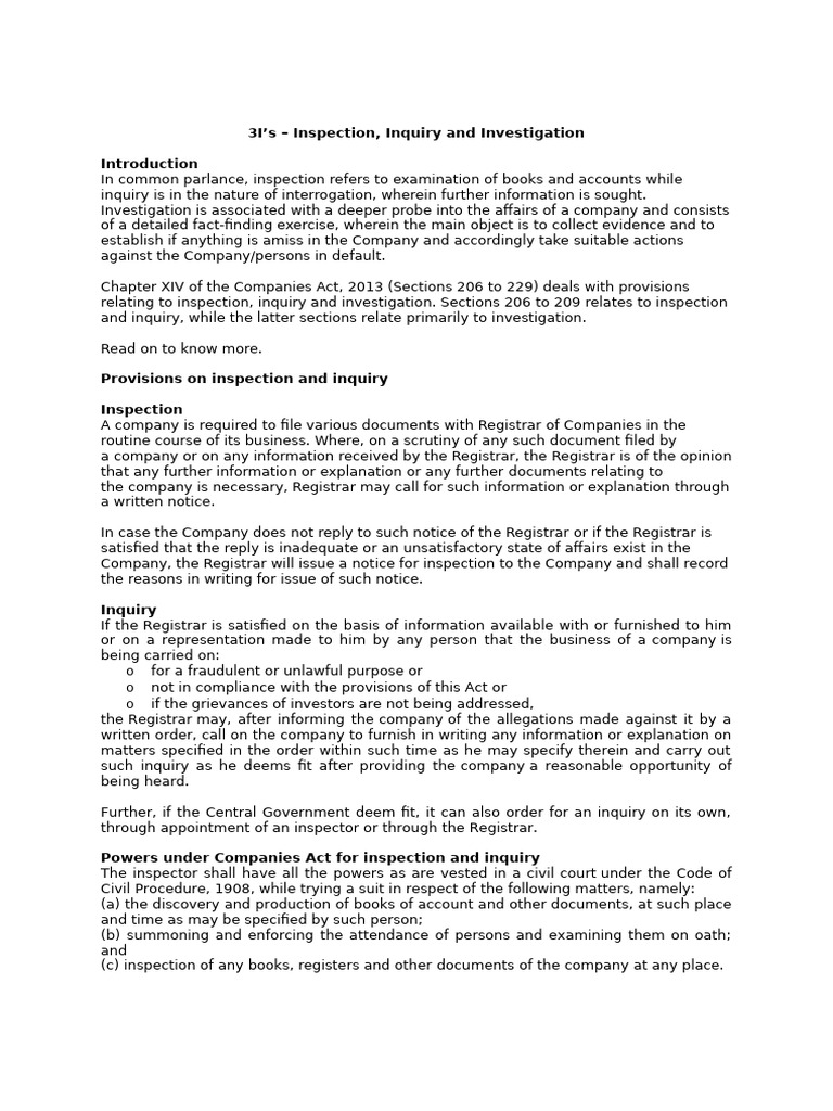 Inspection Inquiry and Investigation | PDF | Prosecutor | Bail