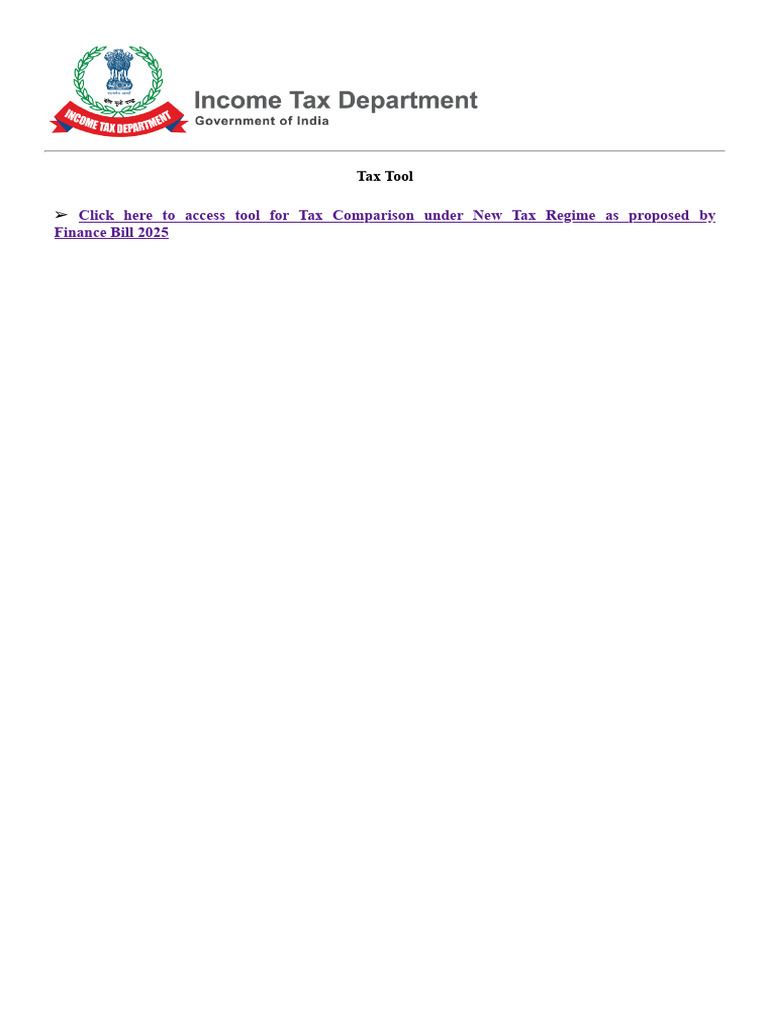 Income Tax Department Tool | PDF