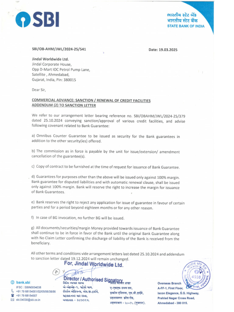 Vs 07a.21 Addendum To Sanction Letter 25.10.24 | PDF | Private Law ...