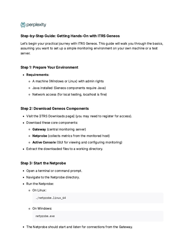 Step-By-Step Guide - Getting Hands-On With ITRS Gen | PDF | Command Line Interface | Software ...