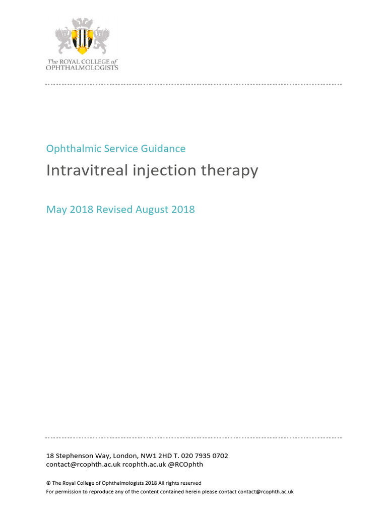 Intravitreal Injection Therapy August 2018 2 | PDF | Cardiopulmonary ...