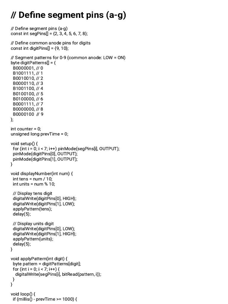 Define Segment Pins (A-G) | PDF