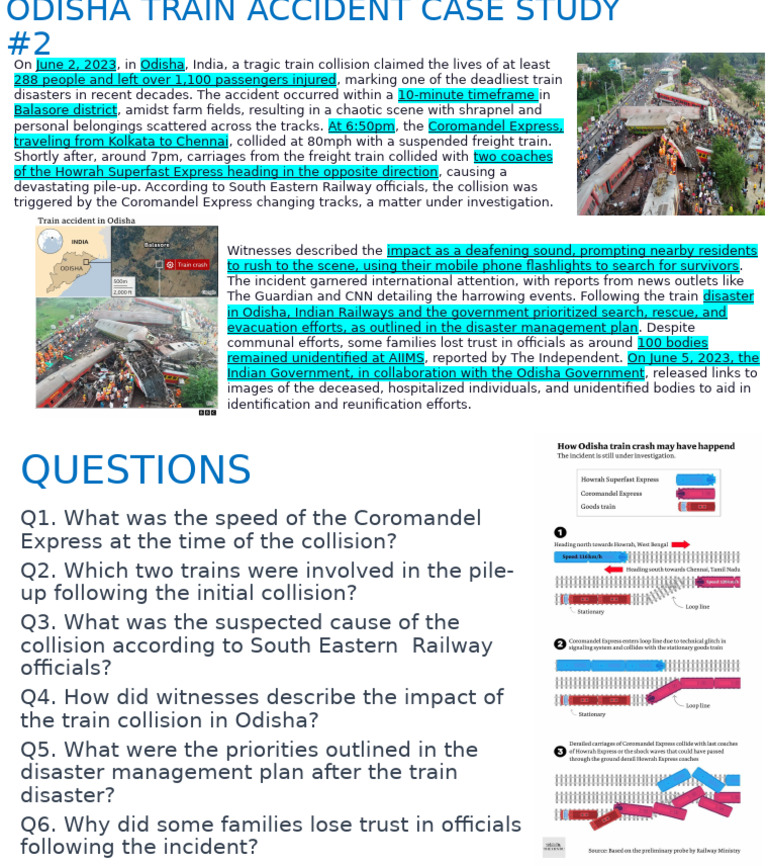 Odisha Train Accident Case Study #2 Aarav | PDF | Man Made Disasters | Rail Transport