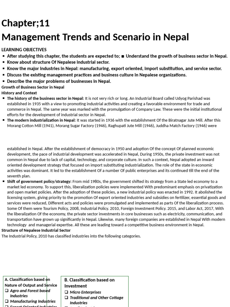 Complete POM Chapter 11 BBS 1st Year (BooK Completed) | PDF | Gross Domestic Product | Nepal