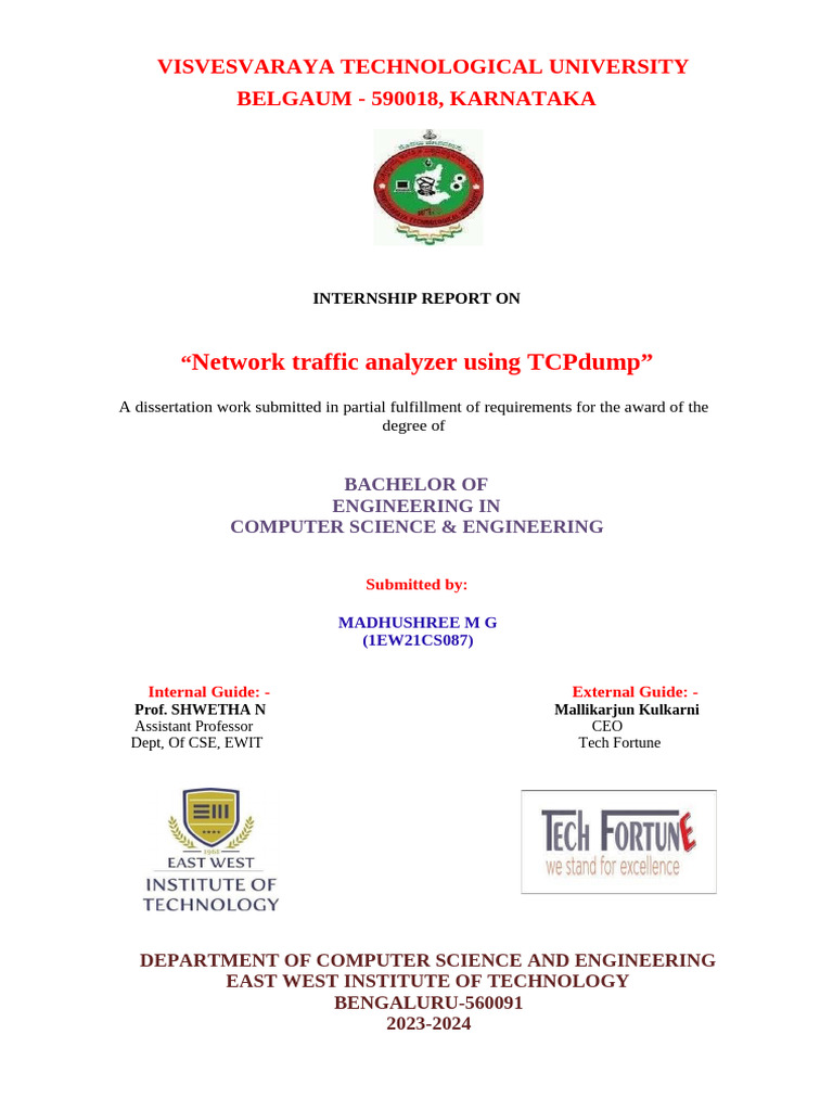 Tcpdump - Project Final Report | PDF | Security | Computer Security