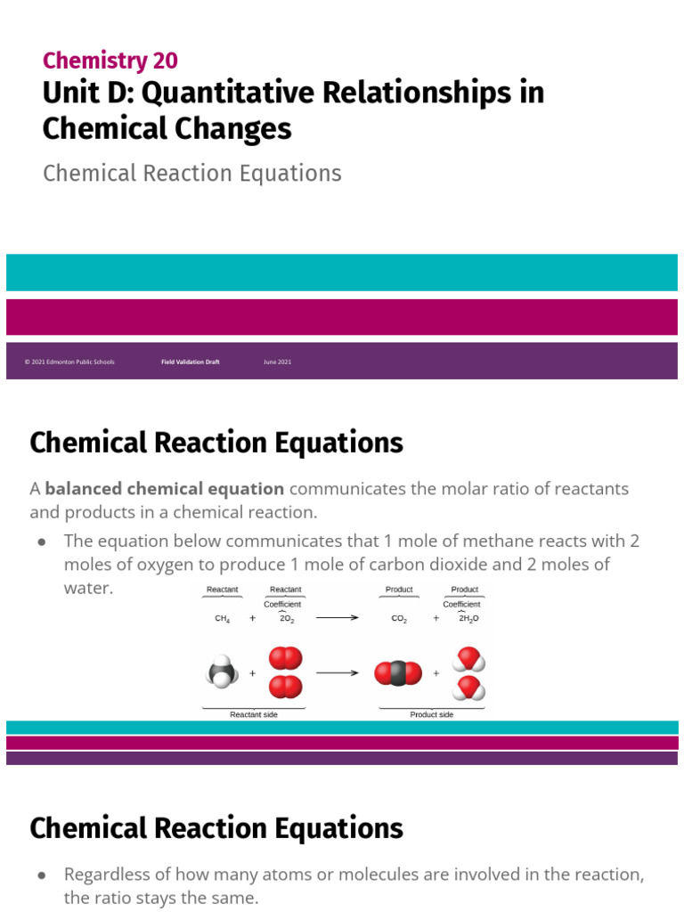 01 - Chemical Reaction Equations | PDF | Chemical Reactions | Chemical ...