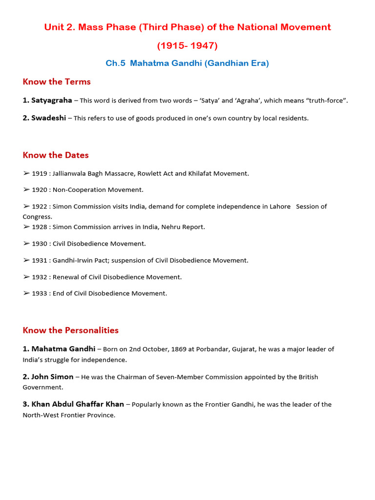 Gandhi's Role in India's Freedom Movement | PDF | Mahatma Gandhi ...