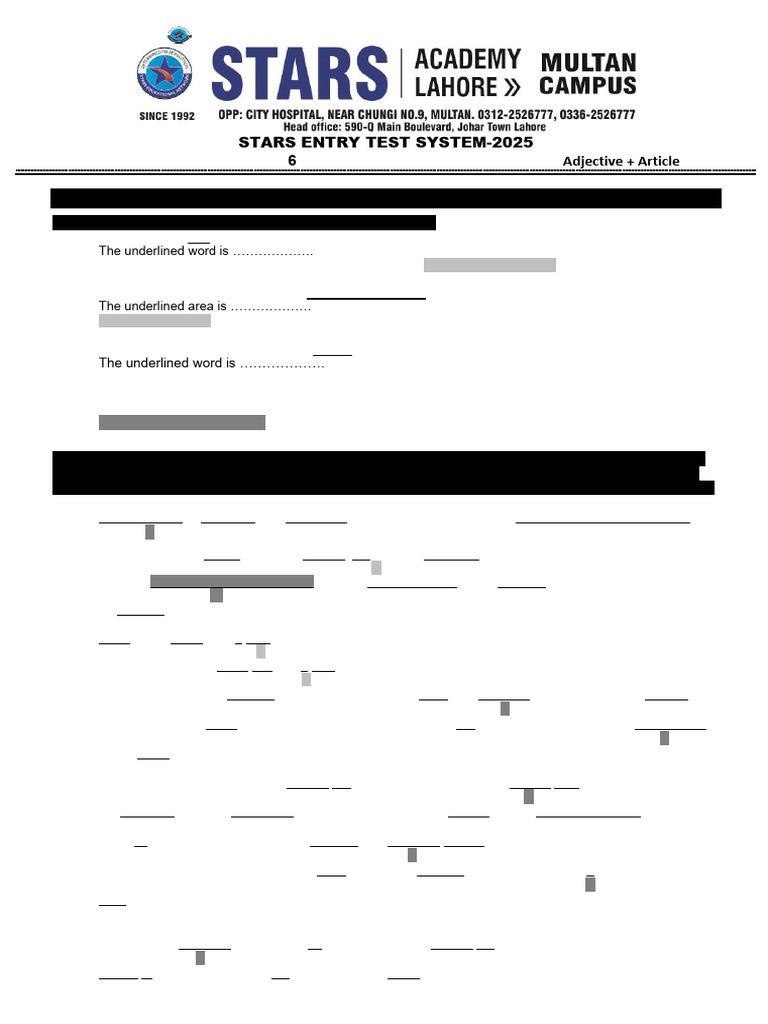 E6 Assignment Adjective + Article Assignment | PDF | Adjective | Adverb