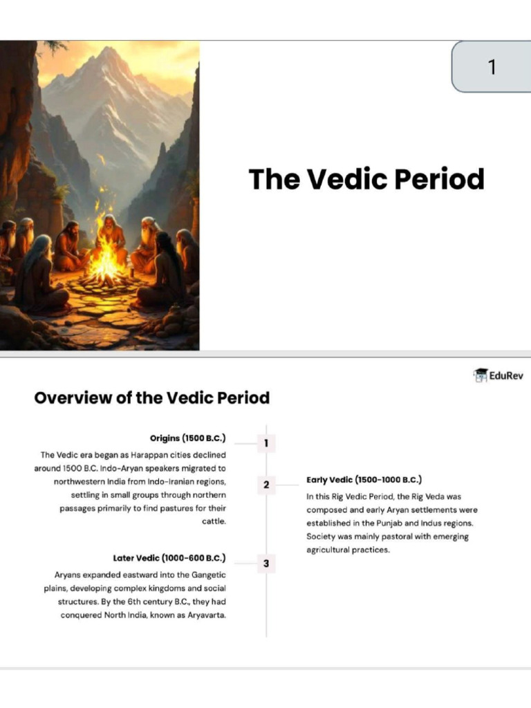 of Vedic Period (By EduRev) | PDF