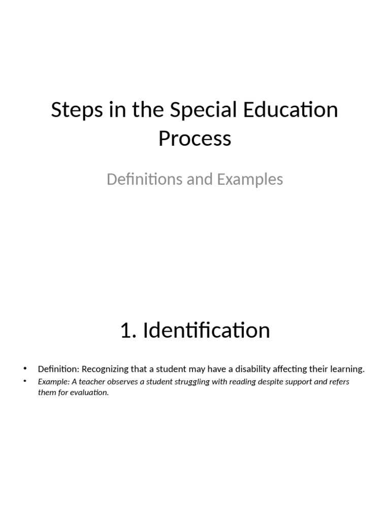 Special Education Process Presentation | PDF