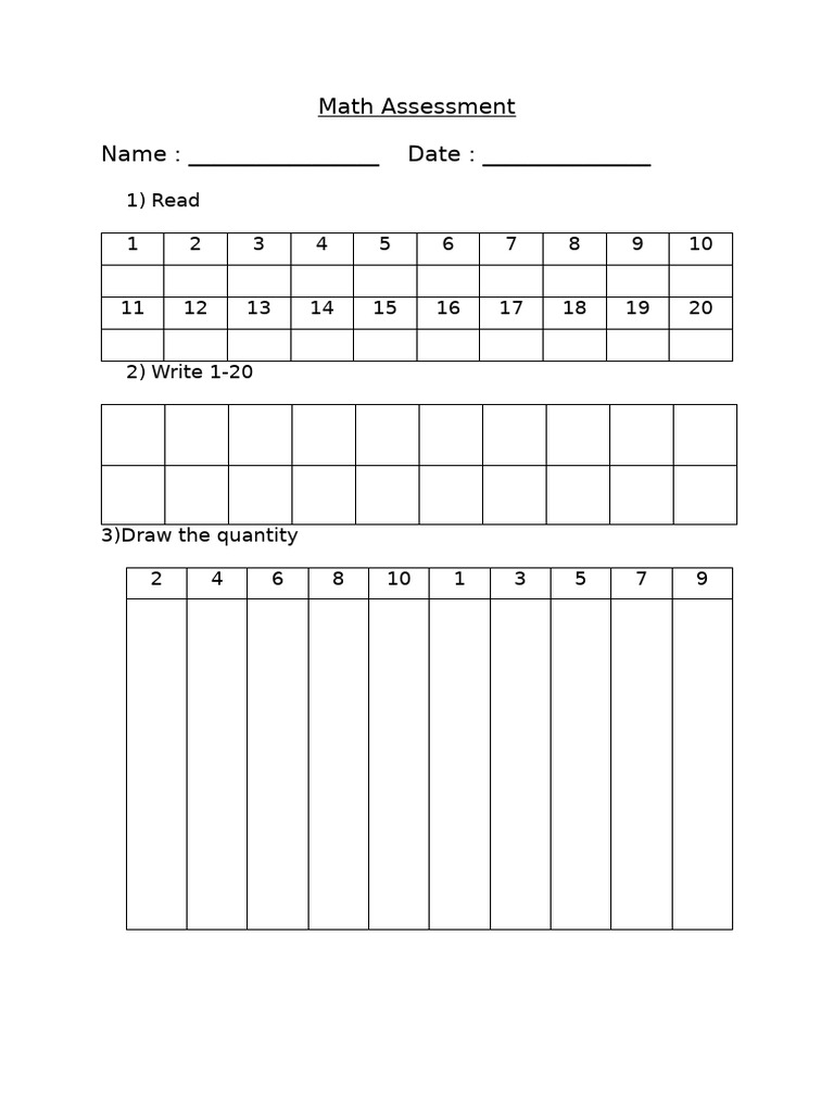 Math Assessment | PDF