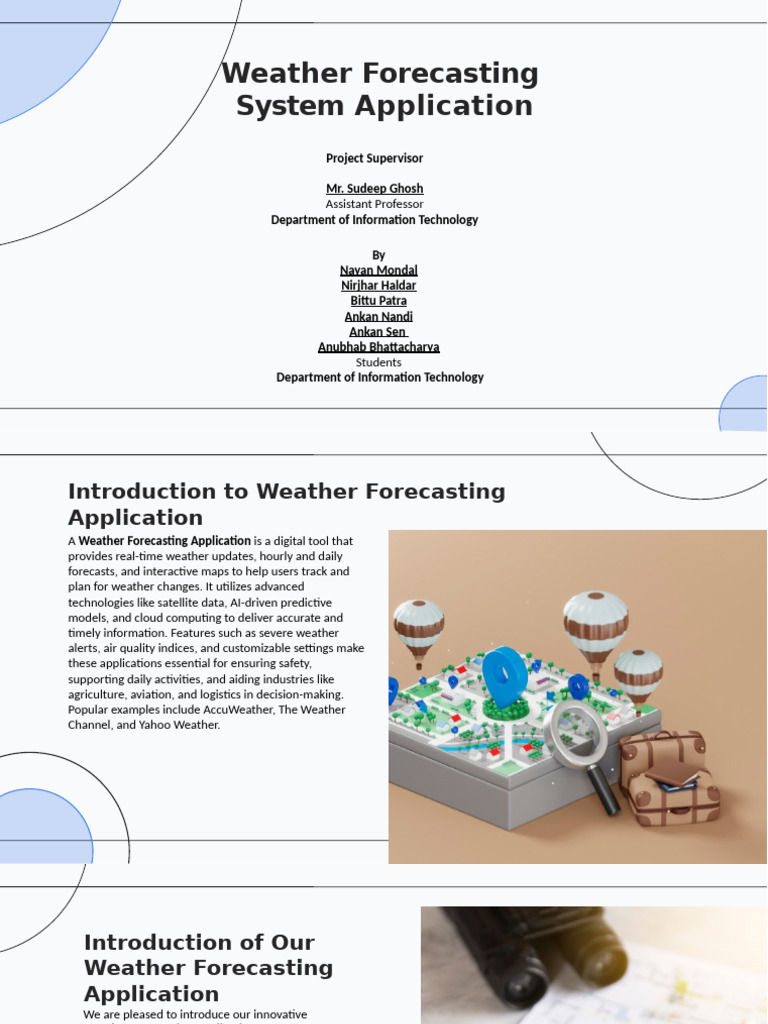Weather Forecasting Application PPT) | PDF | Weather Forecasting | Artificial Intelligence