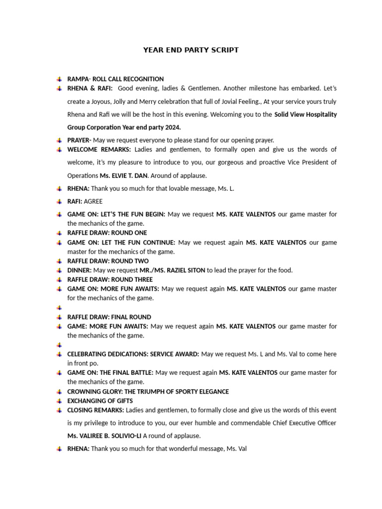 Christmas Party Script | PDF