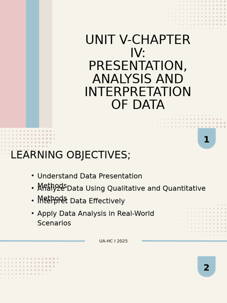 Data Presentation and Analysis Guide | PDF | Analysis | Quantitative ...