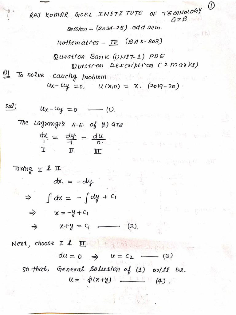 Solution Question Bank (Unit-1) | PDF