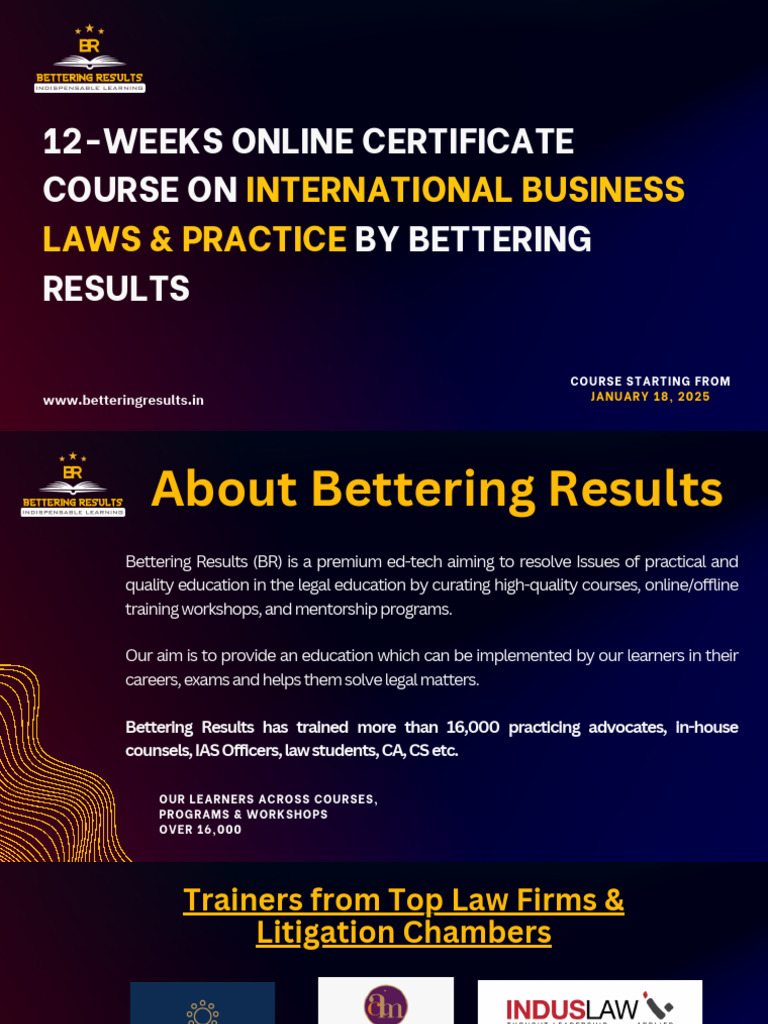 International Business Laws Brochure-2 | PDF | Mediation | Arbitration