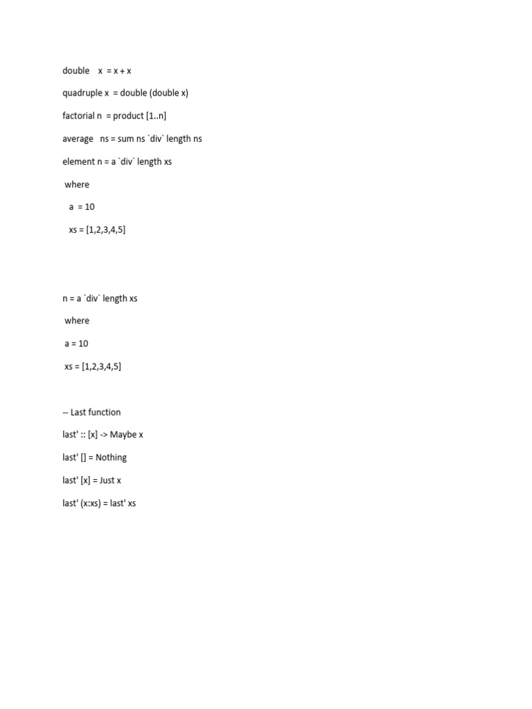 Haskell Exercises Solutions | PDF | Computability Theory | Algorithms And Data Structures