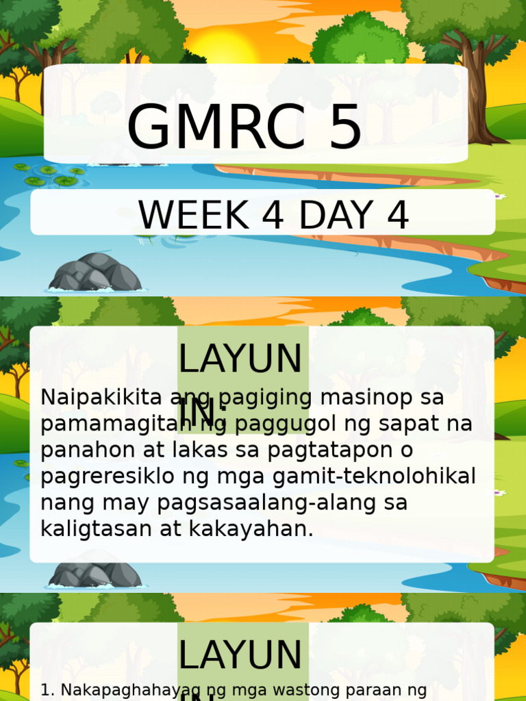 q1 GMRC 5 Week 4 Day 4 | PDF