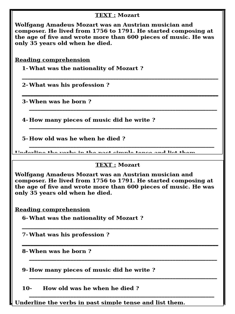 Text On The Simple Past Tense | PDF