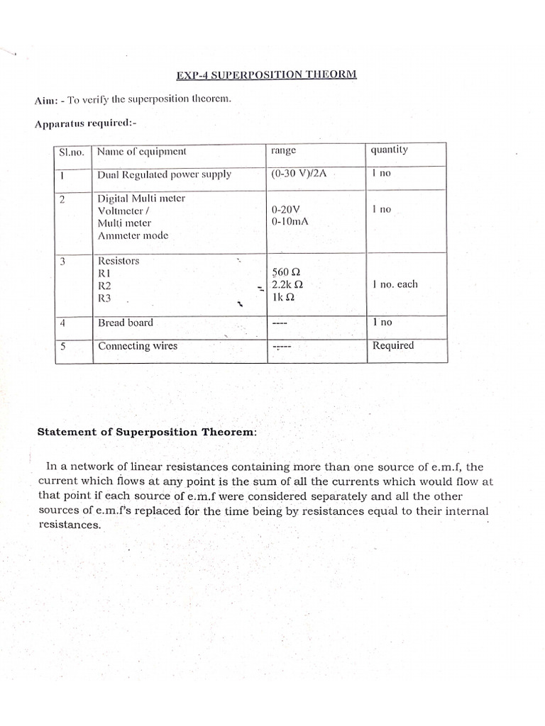 Superposition Theorem | PDF