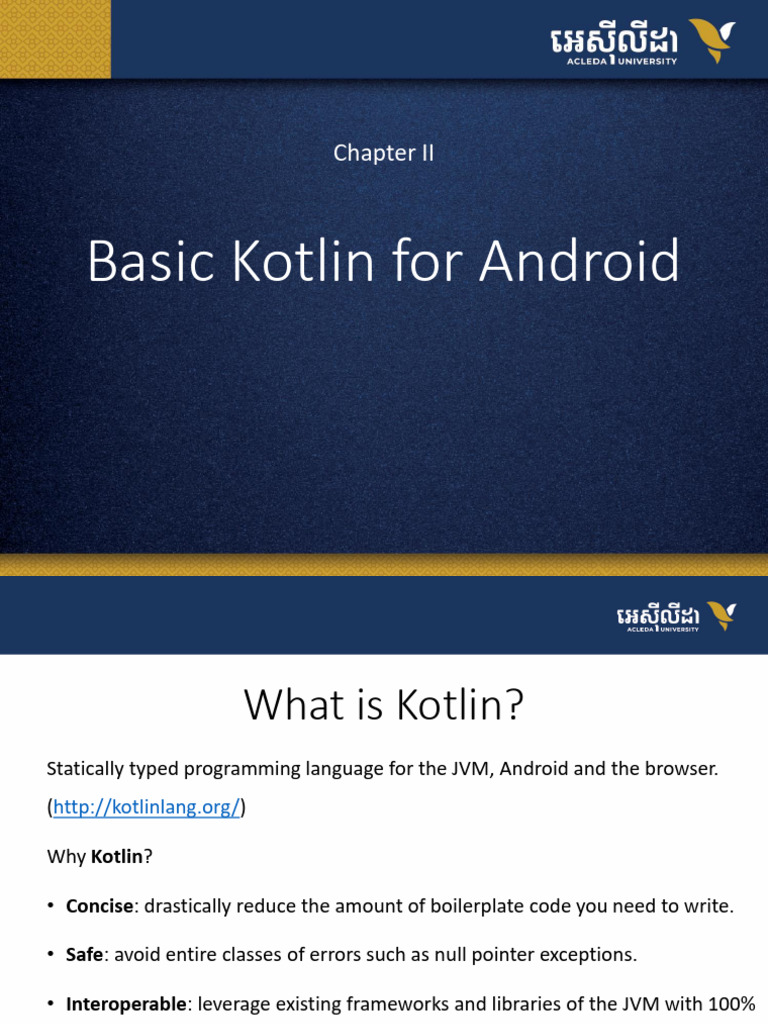 02 - Basic Kotlin | PDF | Anonymous Function | Object Oriented Programming