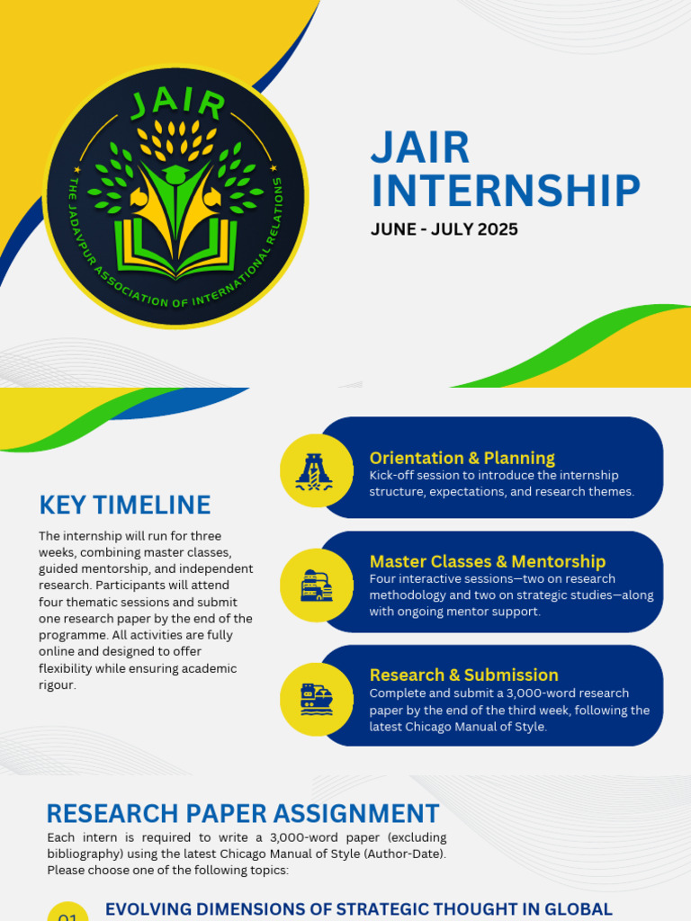 Online Internship in Strategic Studies 2025 | PDF