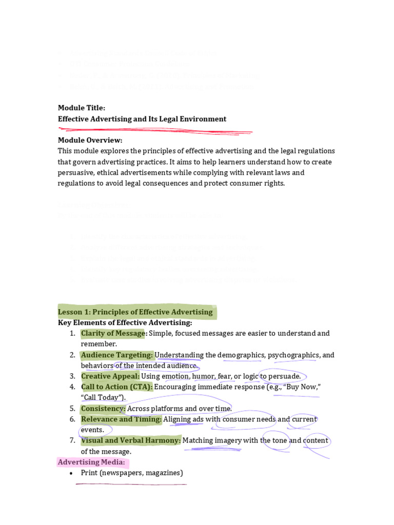 Advertising Ethics and Legal Standards | PDF | Advertising | Federal ...