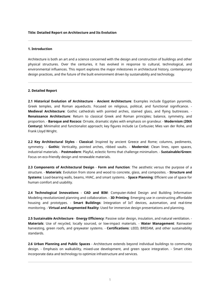 Architecture Technology Report | PDF | Gothic Architecture | Environmental Design