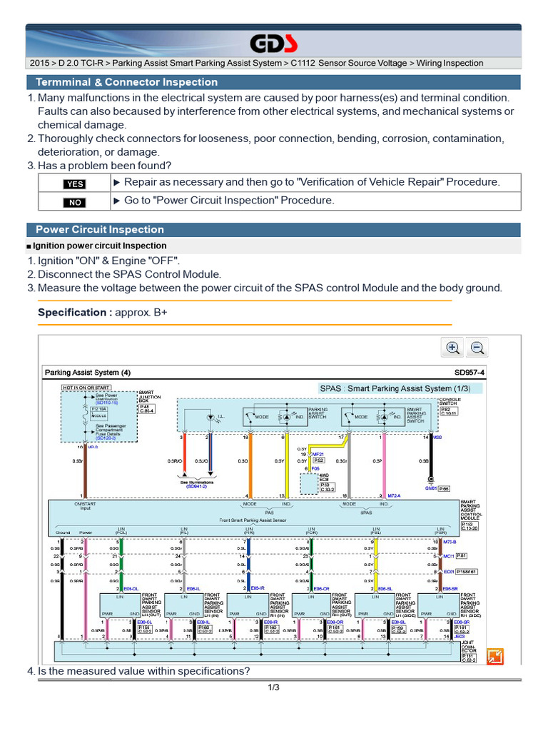 C1112 Sensor Voltage Inspection Guide | PDF | Electrical Connector ...