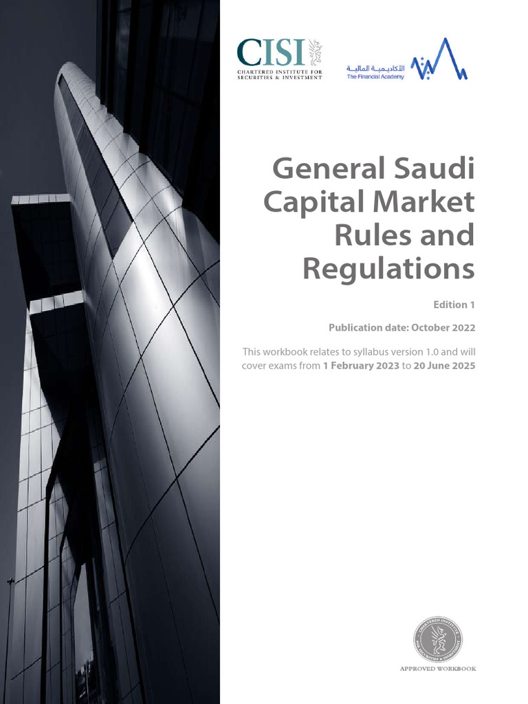 General Saudi Capital Market Rules and Regulations Edition 1 ...