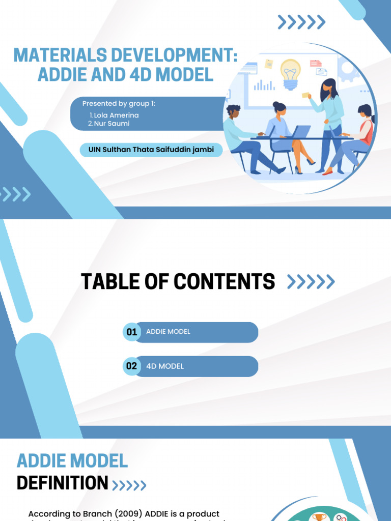 ADDIE vs. 4D Model in Education | PDF | Instructional Design | Human ...