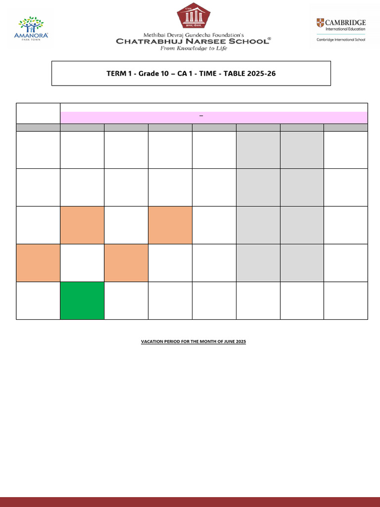 CA - May 2025 - Gade 10 | PDF