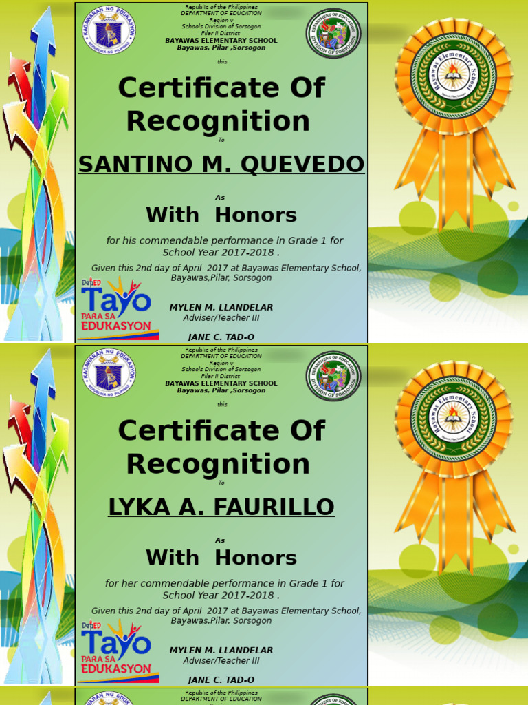 CERTICATE 2017-2018 | PDF | Social Institutions | Southeast Asia