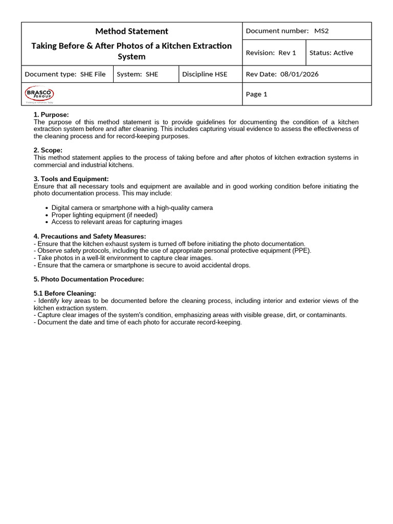MS 2 Before and After Photos of A Kitchen Extraction System | PDF