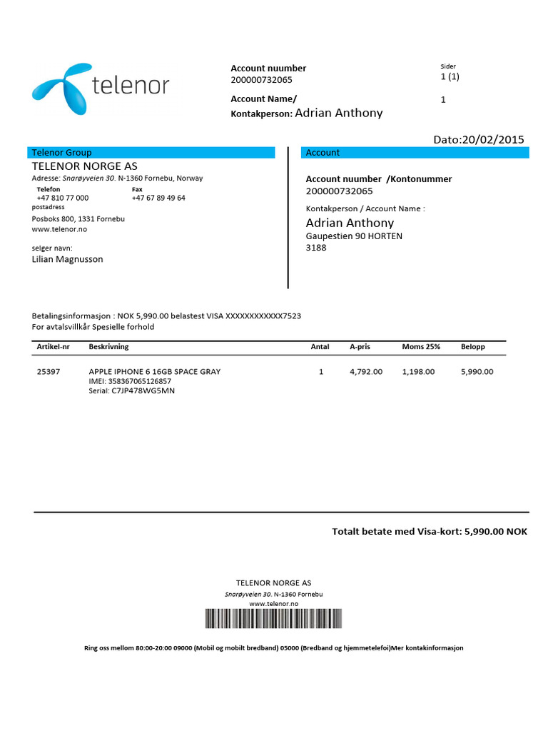 Orignal-Telenor Norge | PDF