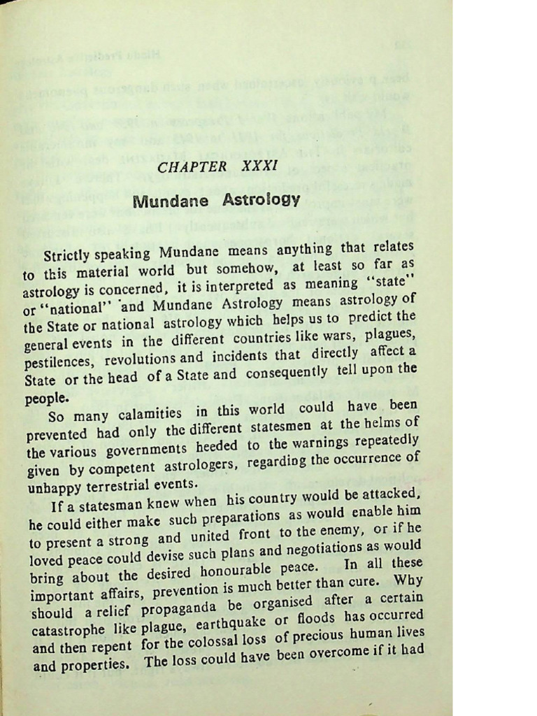Mundane Astrology, BVR | PDF
