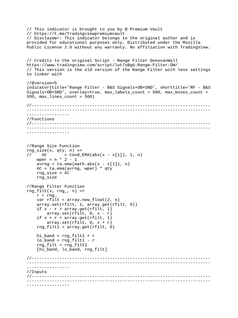 Range Filter Indicator Overview | PDF | Cascading Style Sheets | Market ...