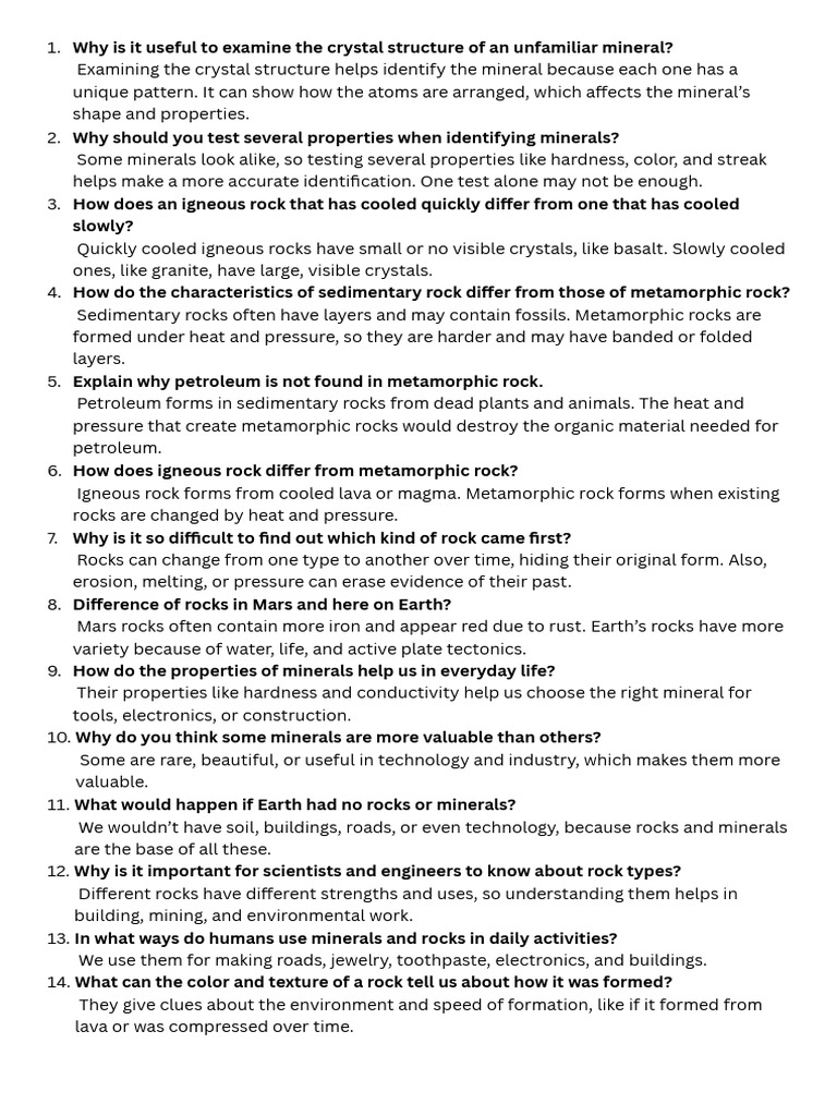 Difference of Rocks in Mars and Here On Earth Mars Rocks Often Contain ...