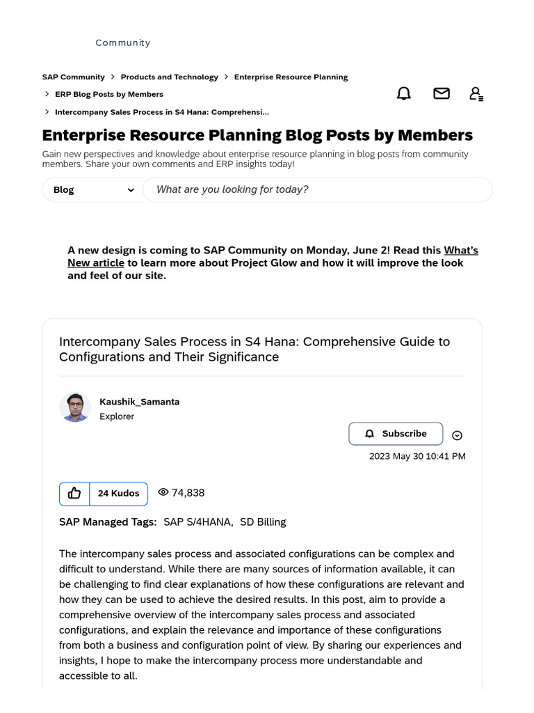 Intercompany Sales Process in S4 HANA | PDF | Pricing | Enterprise ...