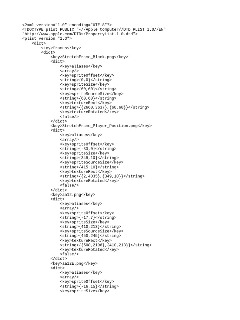 Menutexture-1 Plist | PDF