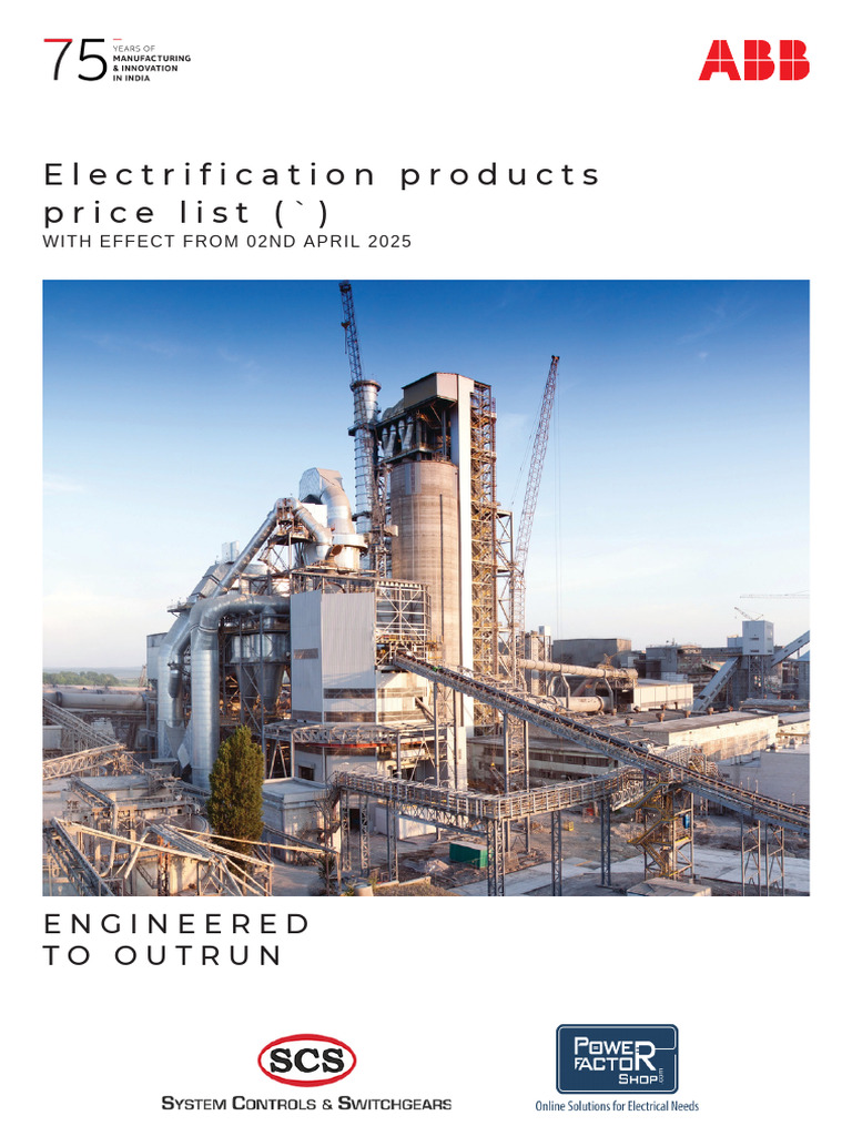 ABB Electrification Price List 2025 | PDF | Electrical Grid | Relay
